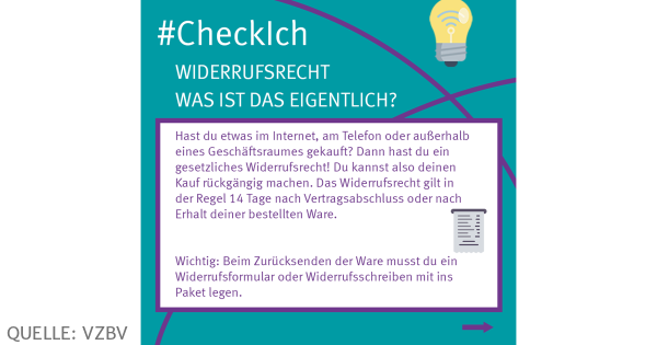 #CheckIch: Widerrufsrecht - Was ist das eigentlich?