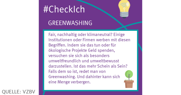 #CheckIch: Greenwashing