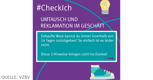 #CheckIch: Umtausch und Reklamation im Geschäft